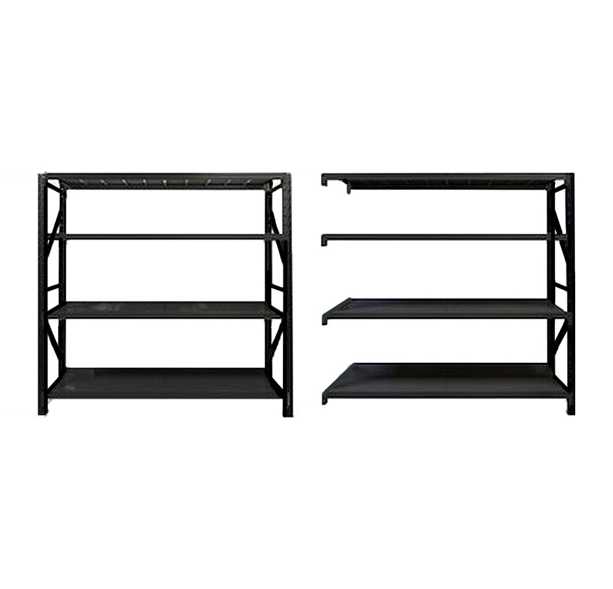 Heavy duty shelving unit 2m L x 600mm D x 2m H, 4 shelves, 200kg per s ...